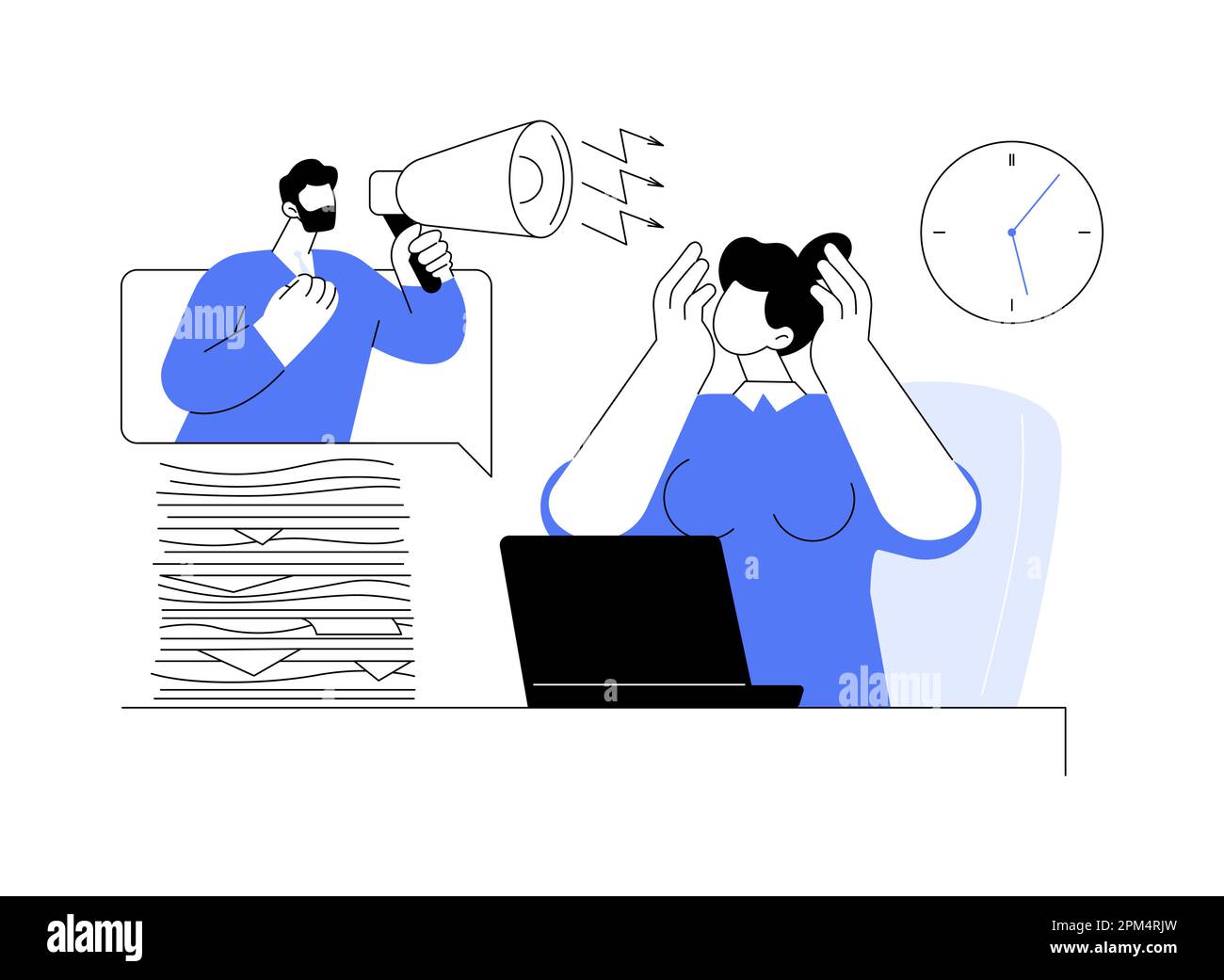 Work pressure abstract concept vector illustration Stock Vector Image ...