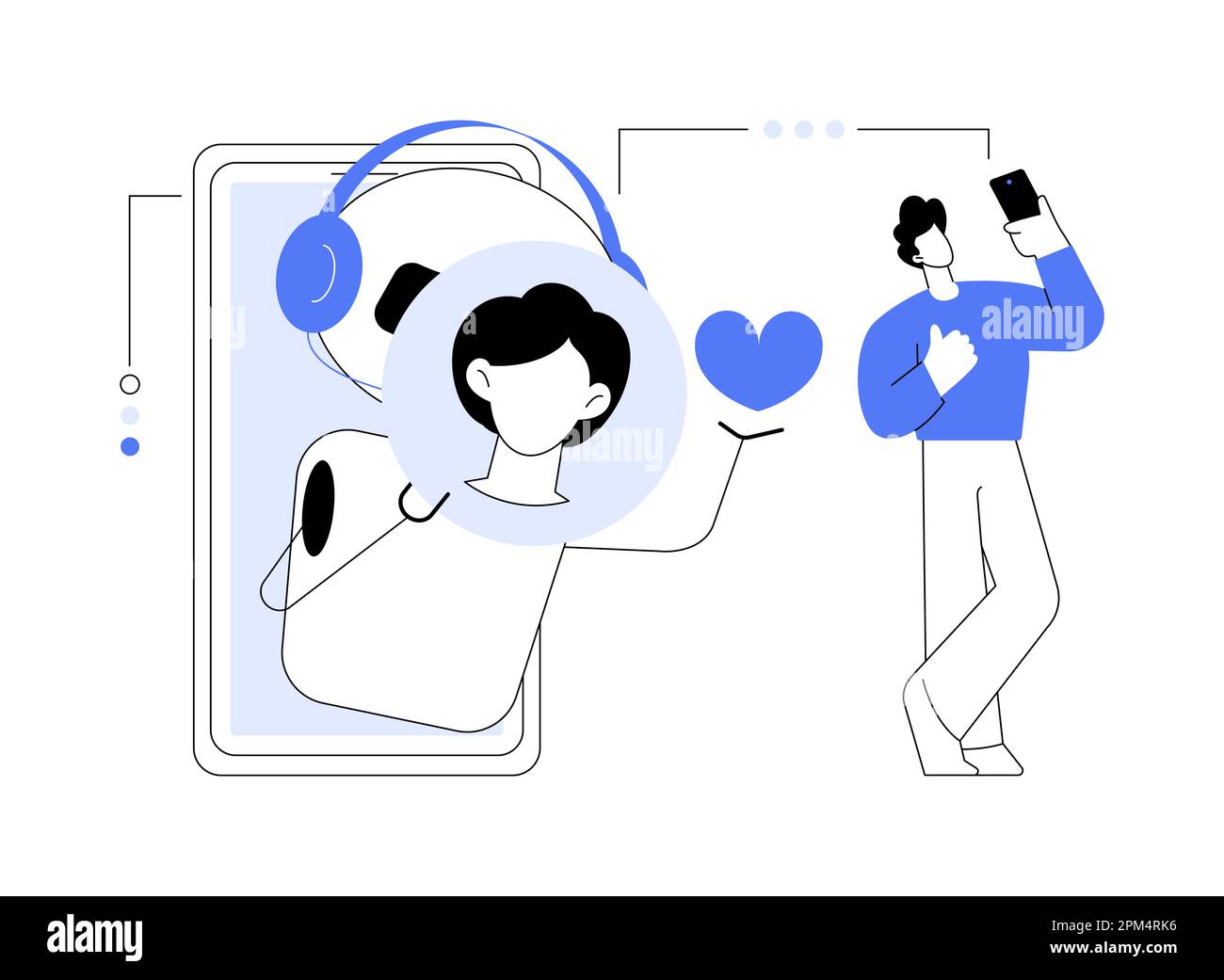 Virtual influencer abstract concept vector illustration Stock Vector ...