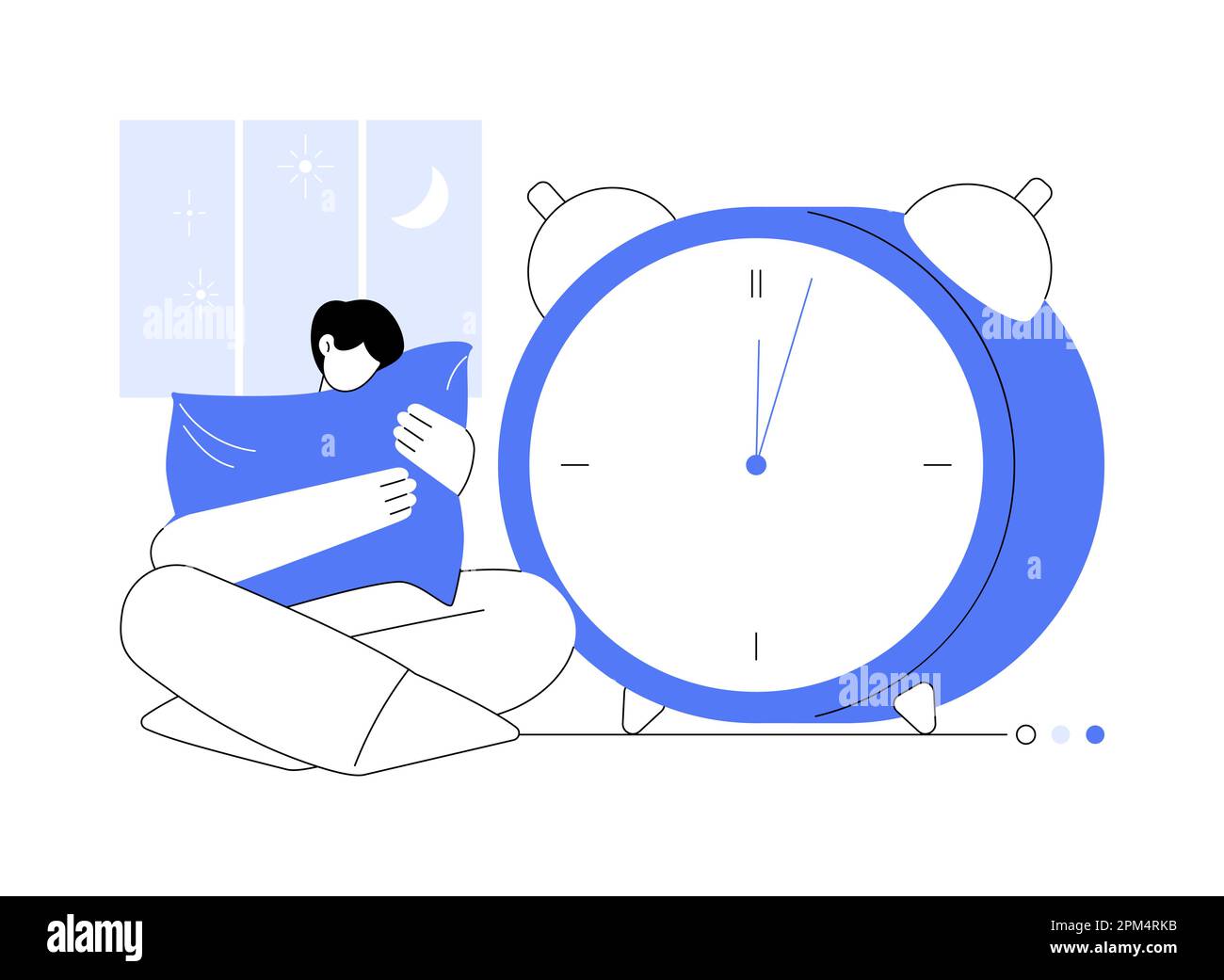 Sleep deprivation abstract concept vector illustration Stock Vector ...