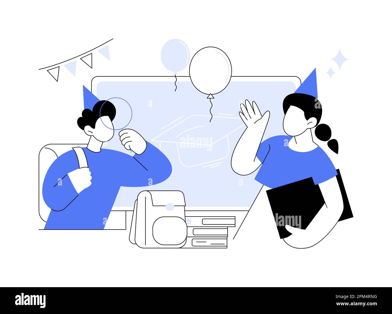 School celebration party abstract concept vector illustration Stock ...