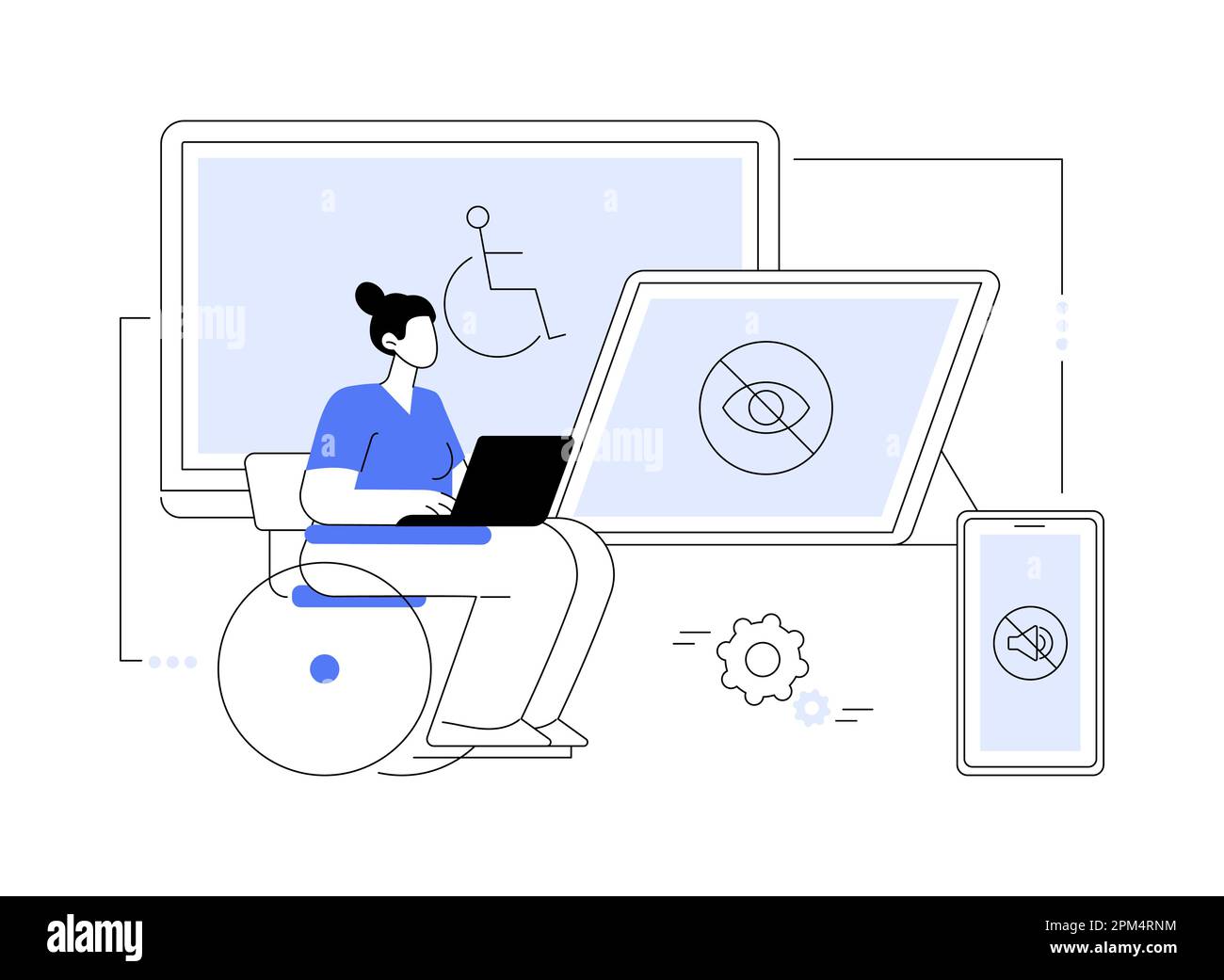 Electronic accessibility abstract concept vector illustration Stock ...