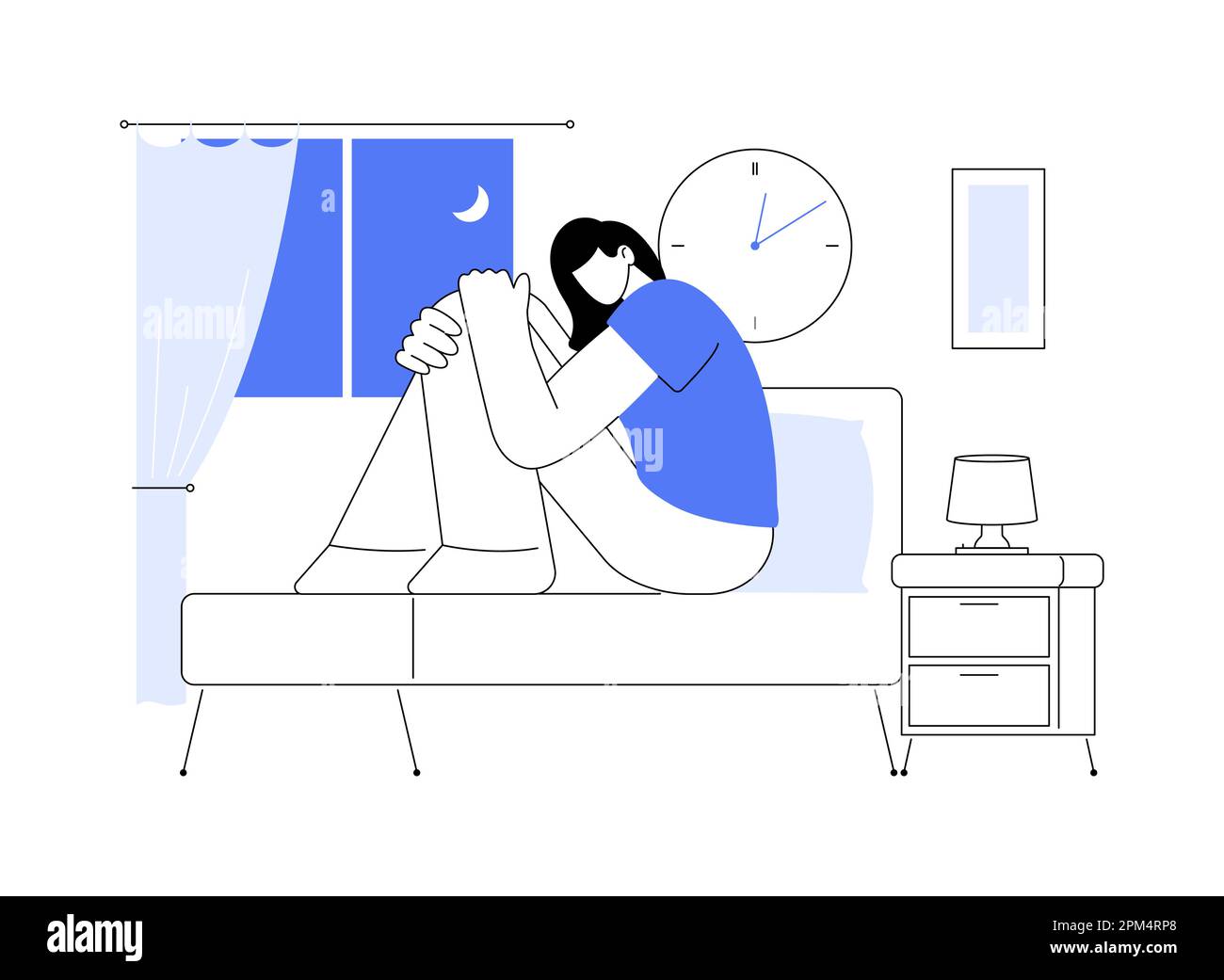 Sleep behavior disorder abstract concept vector illustration Stock ...