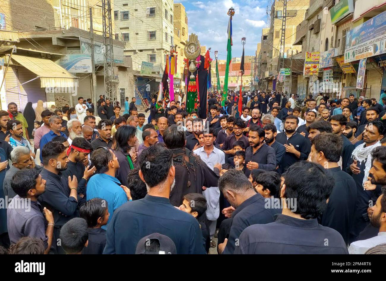 Shiite Muslims are holding mourning procession in connection of Youm-e ...