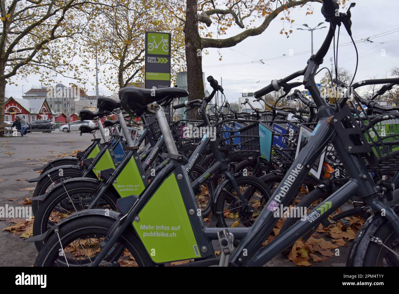 Bicycles of the ZuriVelo bike hire scheme, part of the Swiss Publibike ...