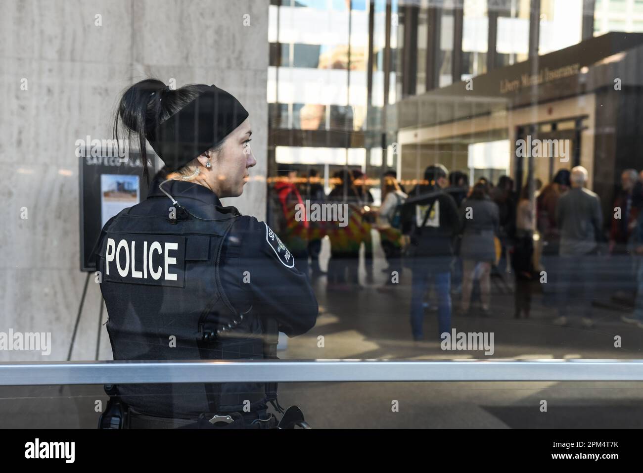 Seattle, USA - 19 Feb, 2020. Chase climate change Protest late in the ...