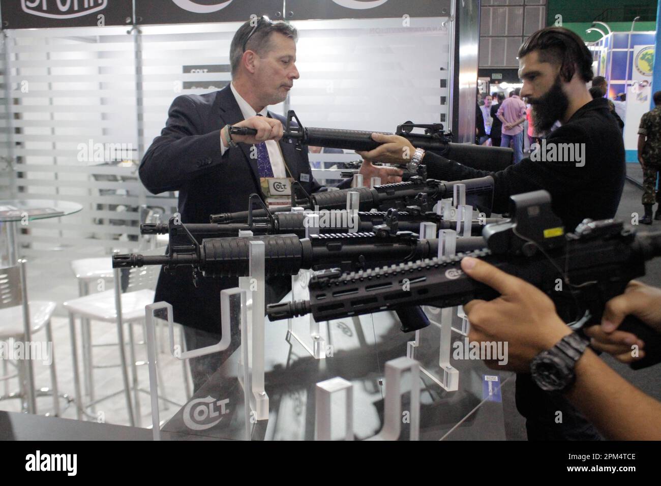 Rio De Janeiro, Brazil. 11th Apr, 2023. Photo during LAAD Defense and ...