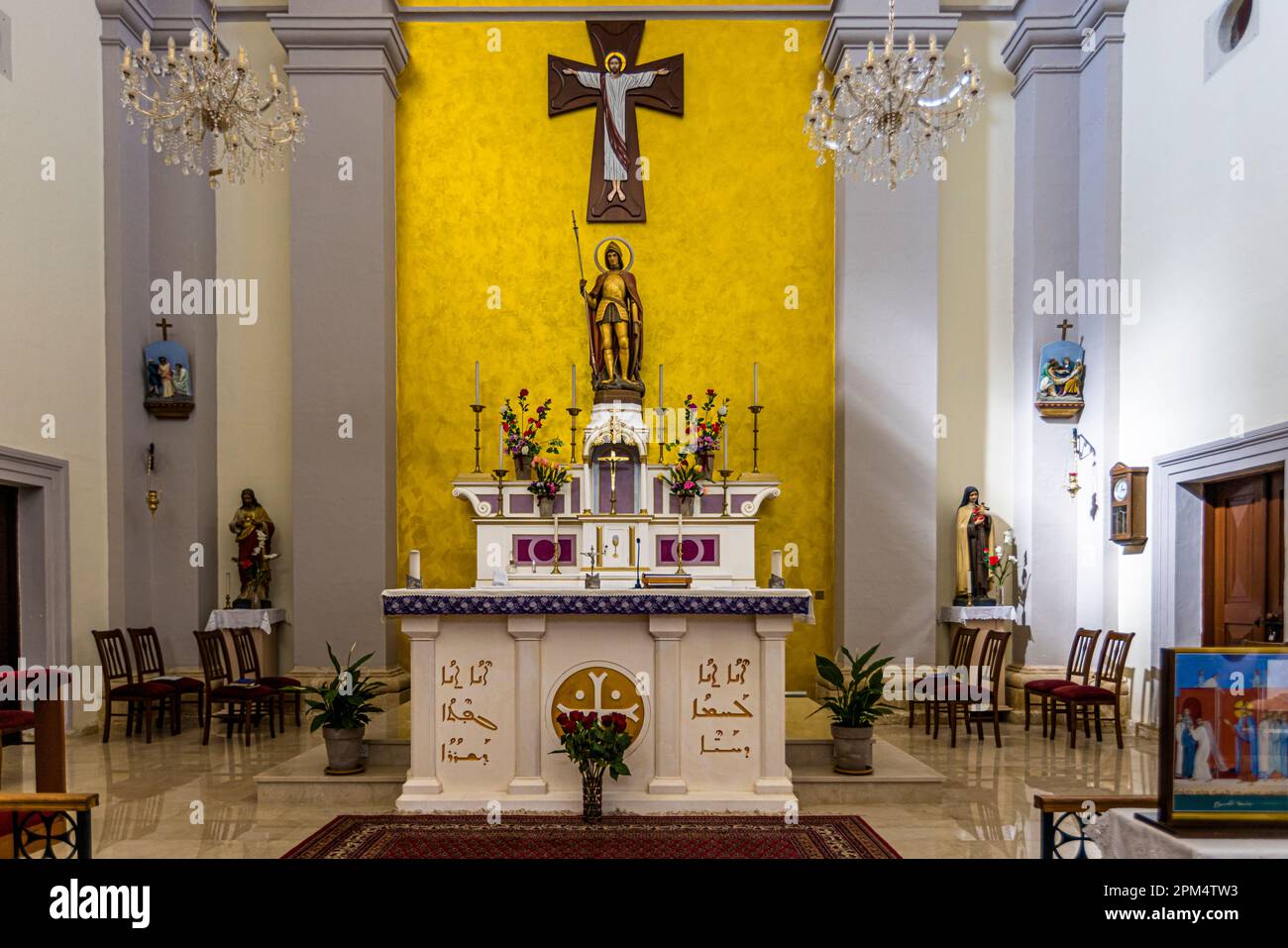 Maronite St. George Church in Kormacit. Kormakitis, Cyprus Stock Photo ...
