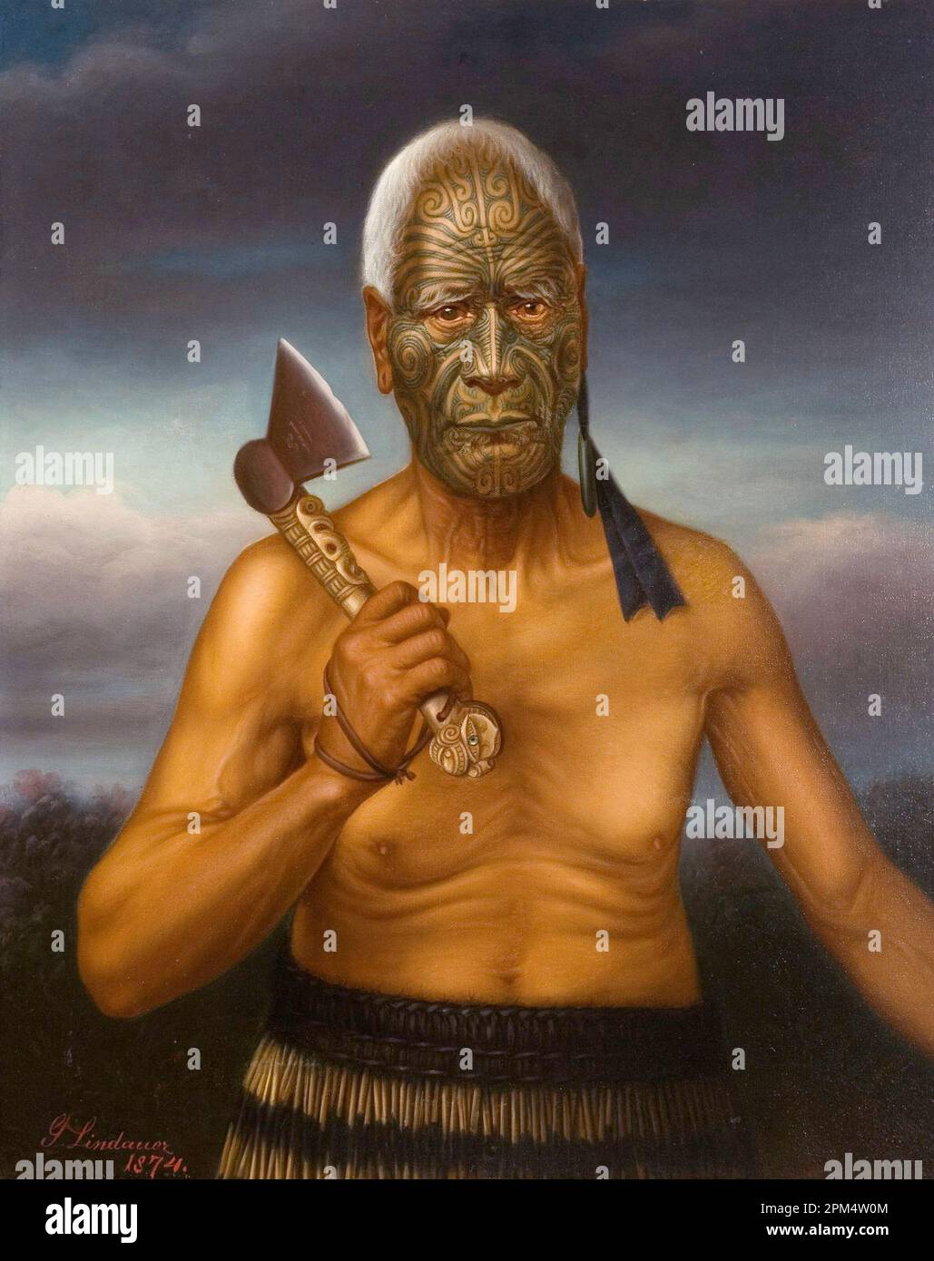 Gottfried Lindauer - Taraia Ngakuti Te Tumuhia Stock Photo - Alamy