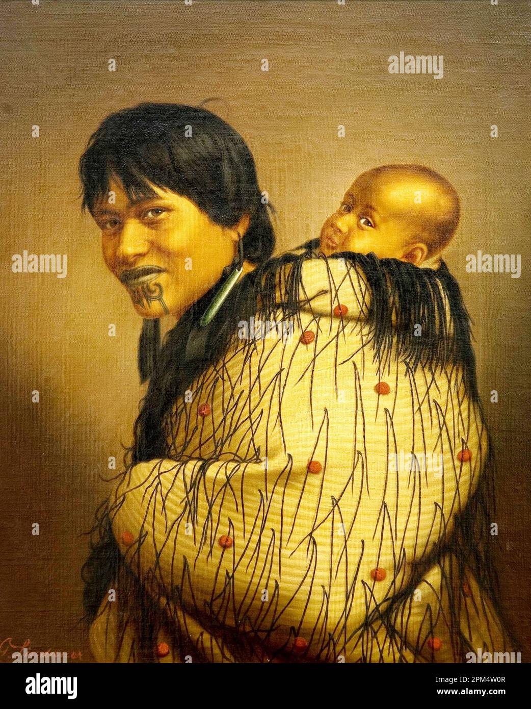 Gottfried Lindauer - Heeni Hirini and child (previously known as Ana ...