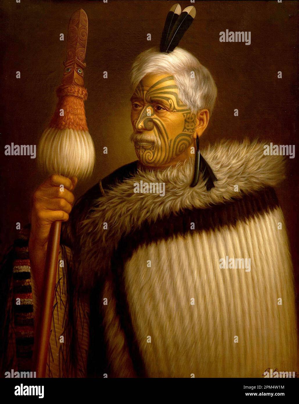 Gottfried Lindauer - Te Hira Te Kawau Stock Photo - Alamy