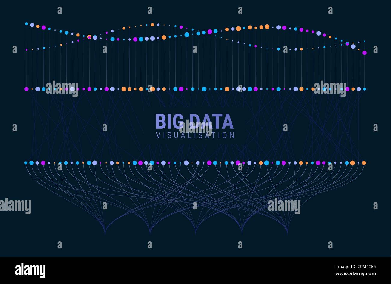 Big data visual information background. Social network concept ...