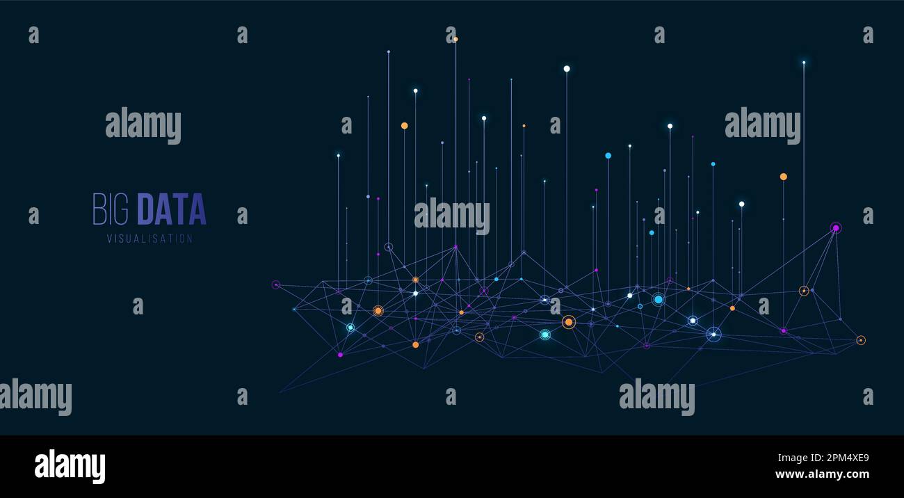Big data visual information background. Social network concept ...