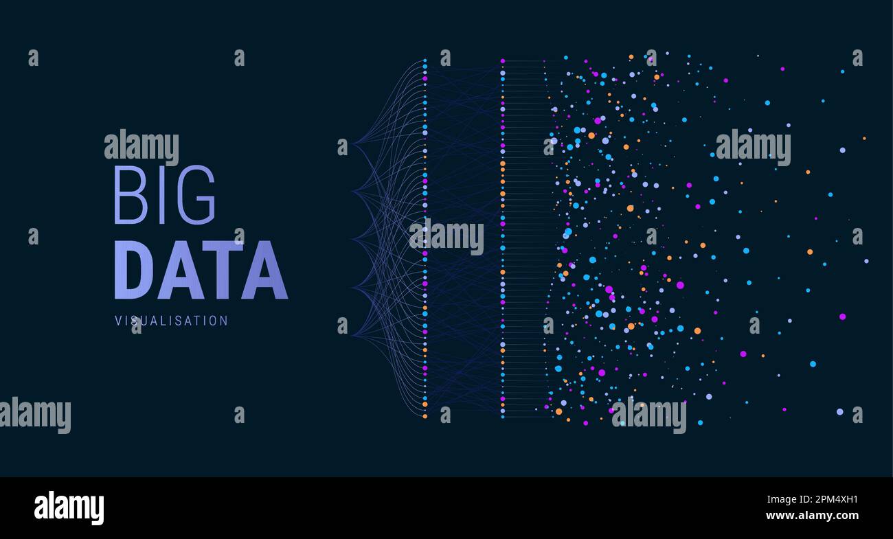 Big data visual information background. Social network concept ...