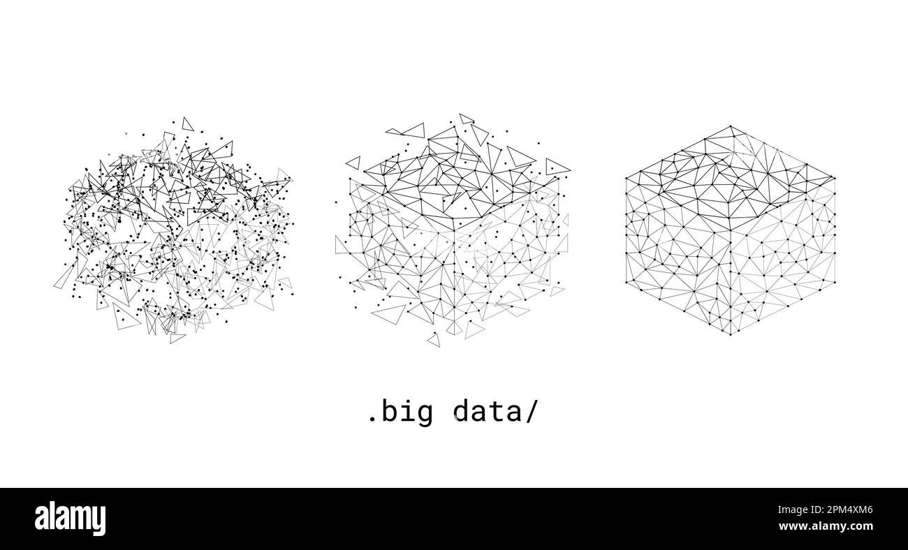 Big Data Visual Information Background Social Network Concept Connection Vector Background