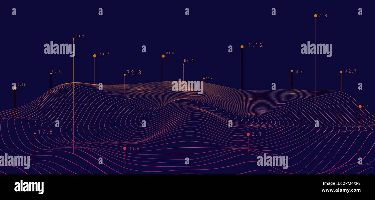 Big data visual information background. Social network concept ...