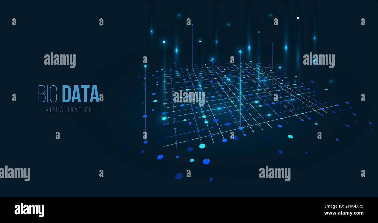 Big data visual information background. Social network concept ...