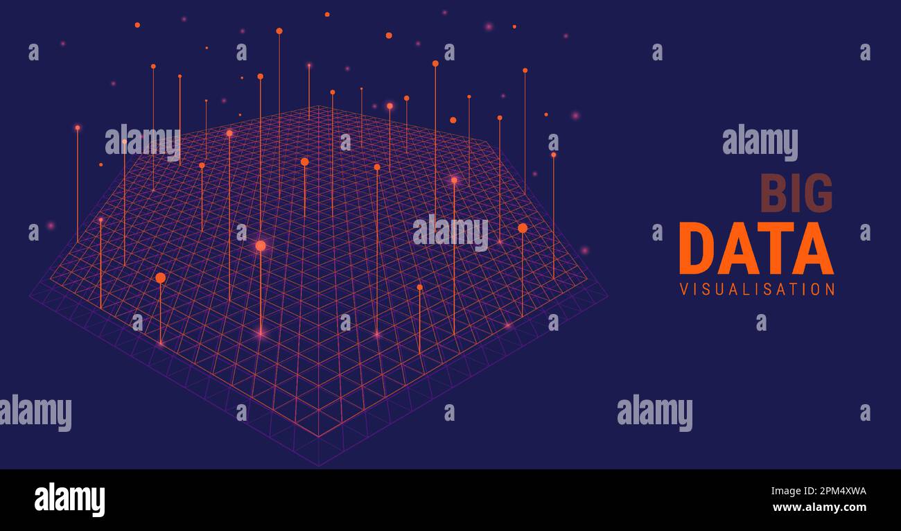 Big data visual information background. Social network concept ...