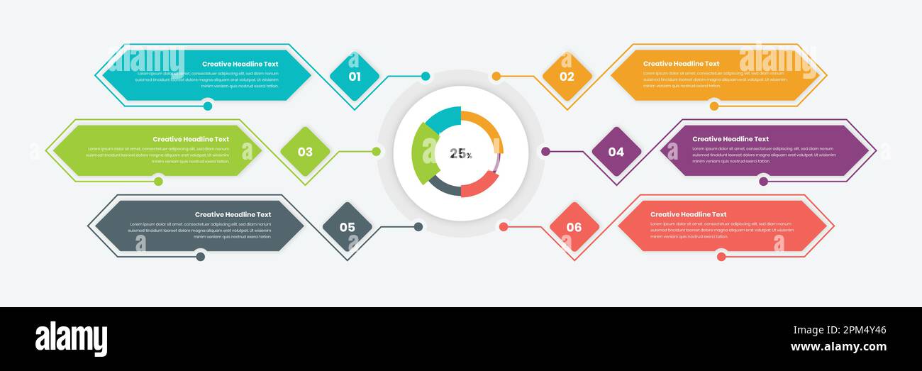 Infographic data presentation template with graph and abstract shapes ...