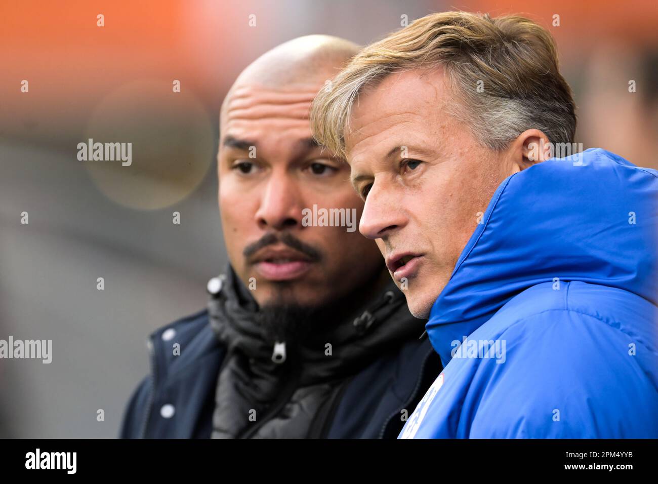 ROTTERDAM - (lr) KNVB technical director Nigel de Jong, Holland coach ...