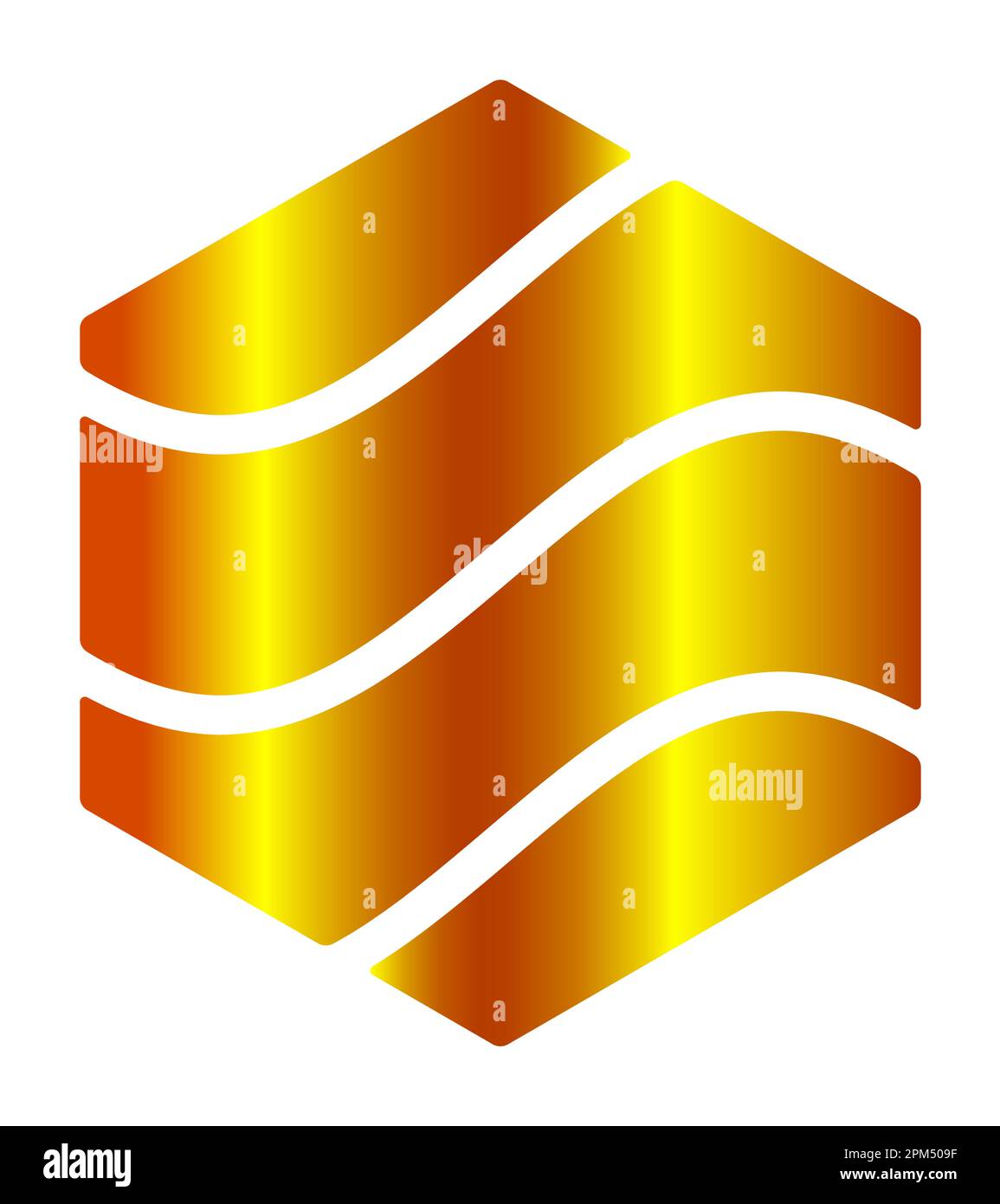 Illustration of an abstract gold hexagon Stock Vector Image & Art - Alamy