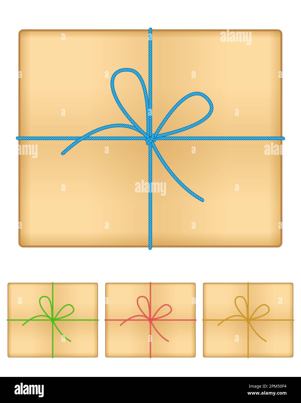 Parcel tied with string Stock Vector Images - Alamy