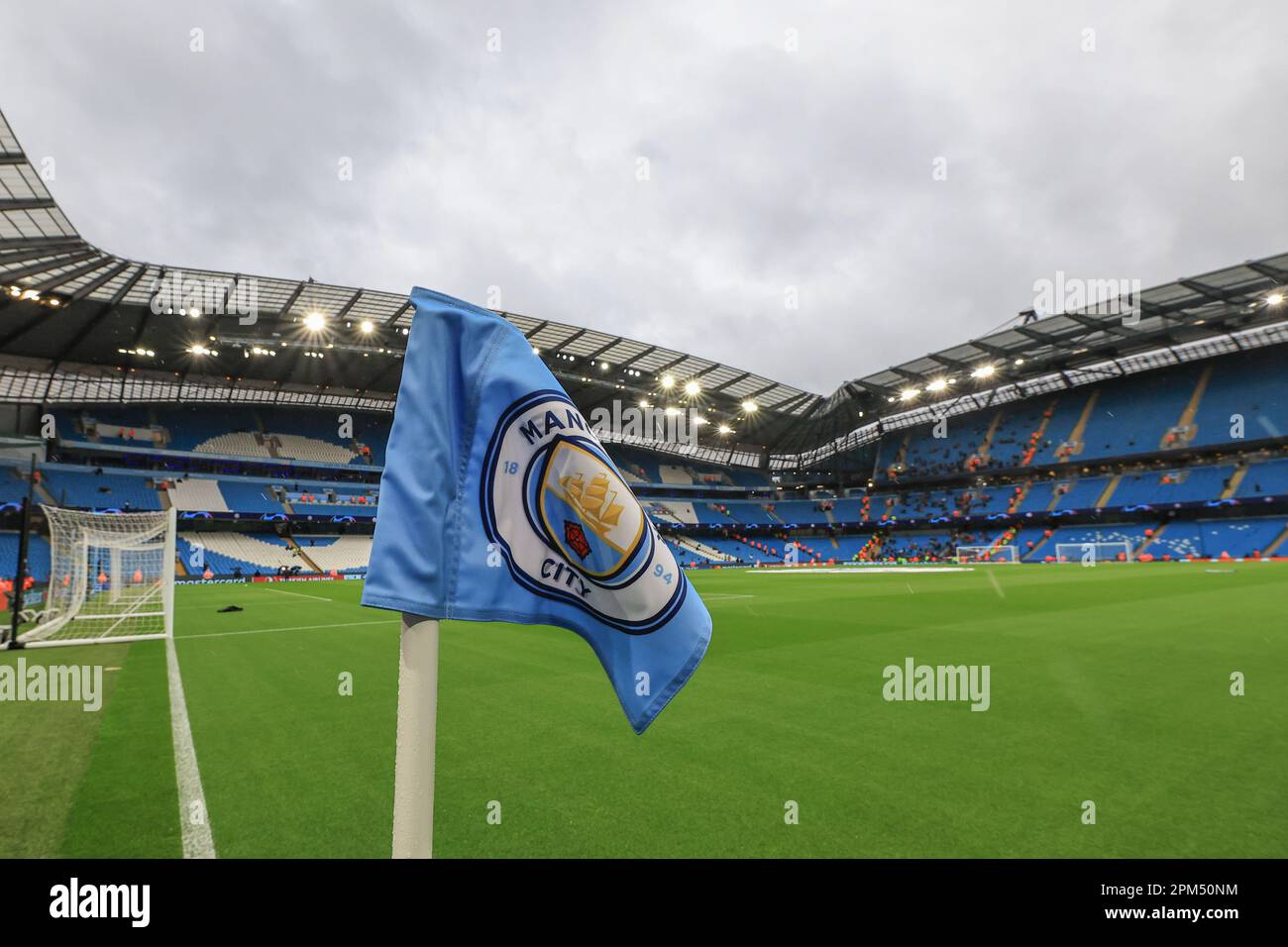 A general view inside of the Etihad Stadium, home of Manchester City ...