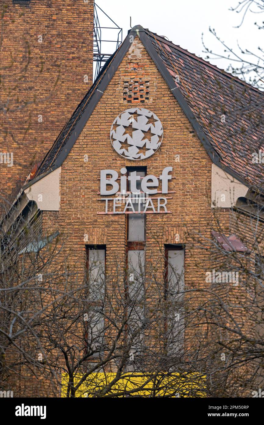 Belgrade, Serbia - March 04, 2023: Performing Art Theater Bitef at Mira ...