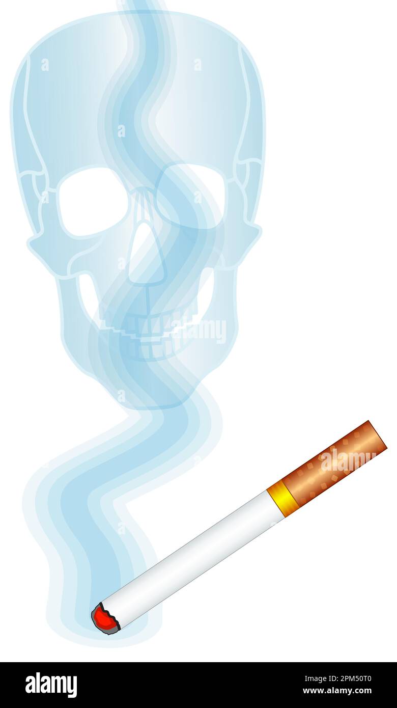 Concept illustration about the deadly dangers of smoking Stock Vector ...