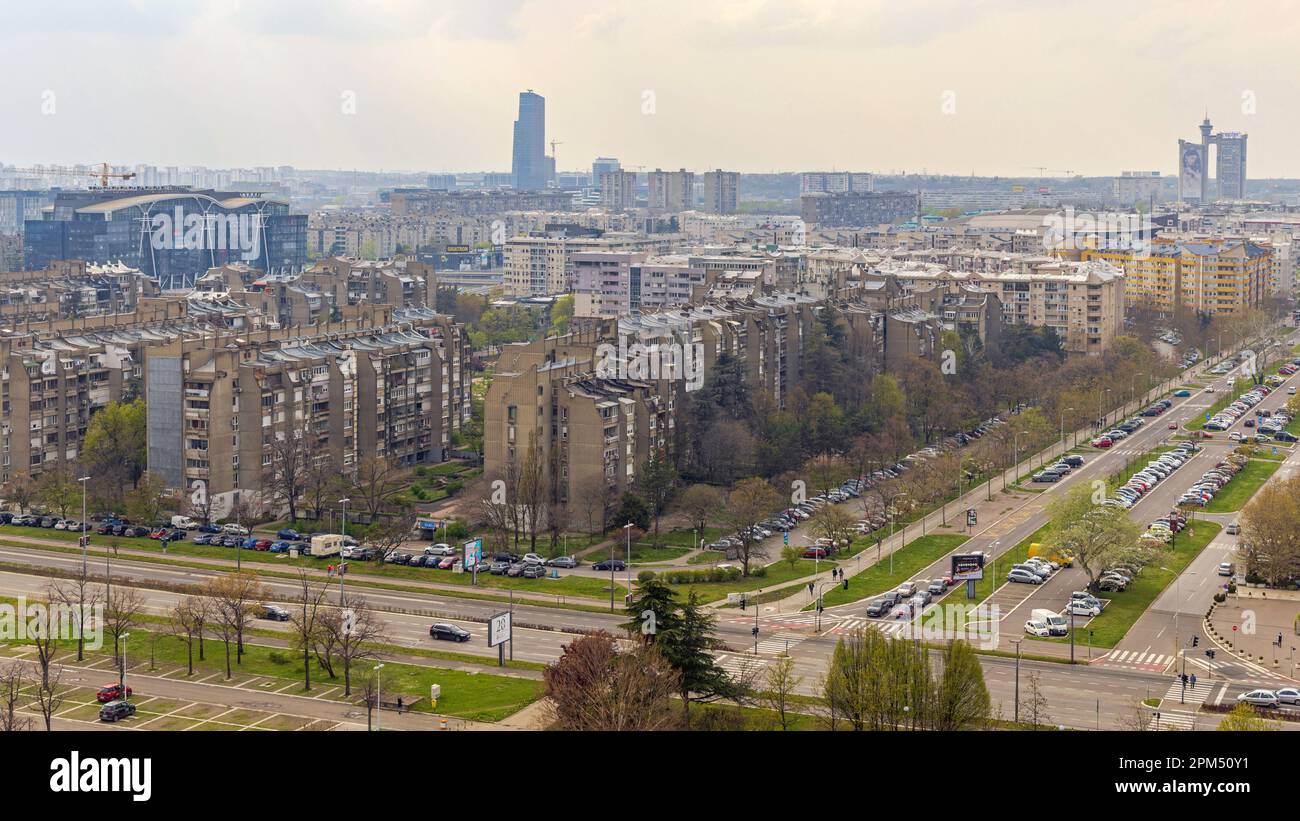 Belgrade, Serbia - April 09, 2023: New Belgrade Cityscape Panorama at ...