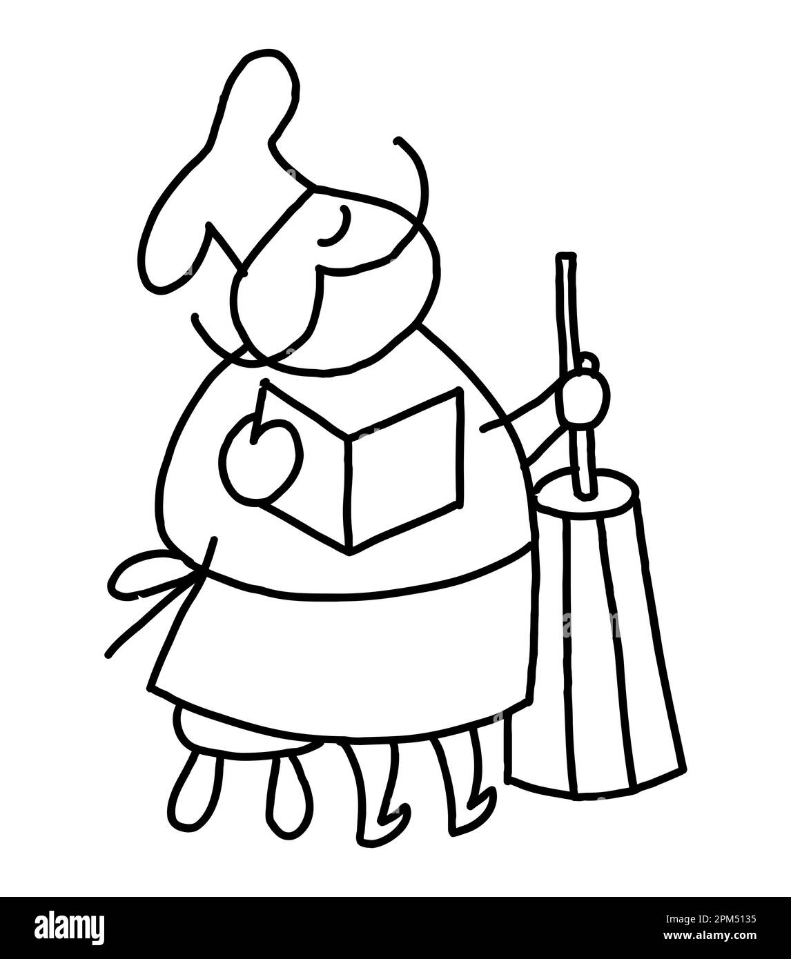 Mustache cook in chef costume. A simple retro logo design with a chef ...