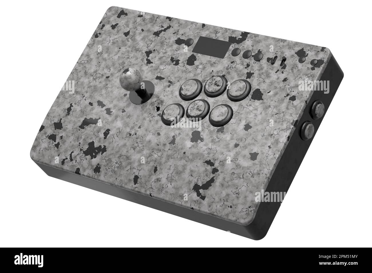 Vintage arcade stick with joystick and tournament-grade buttons with ...