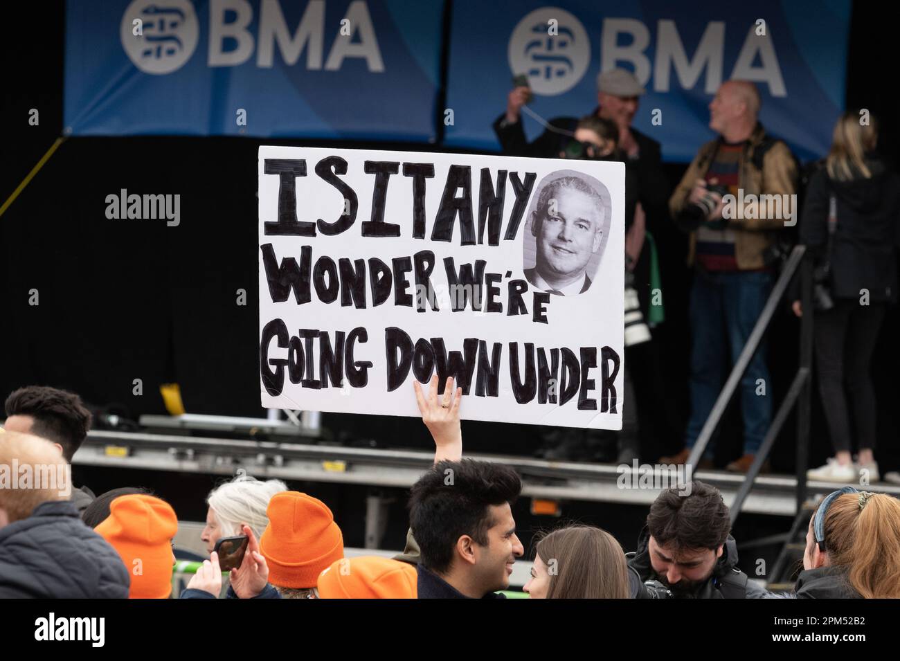 London, UK. 11 April, 2023. National Health Service (NHS) junior ...