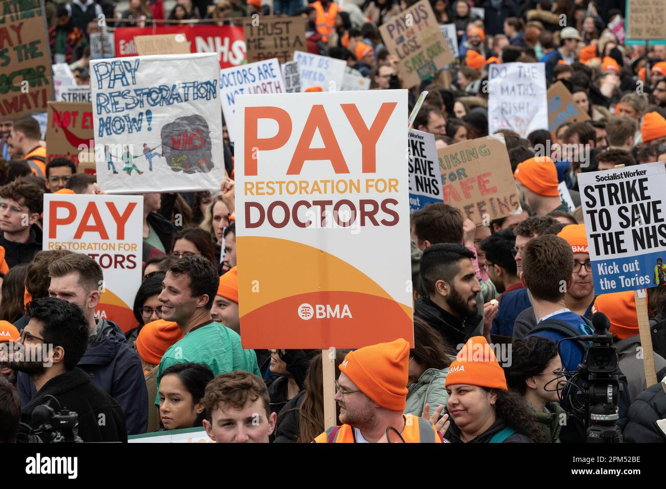 London, UK. 11 April, 2023. National Health Service (NHS) junior ...