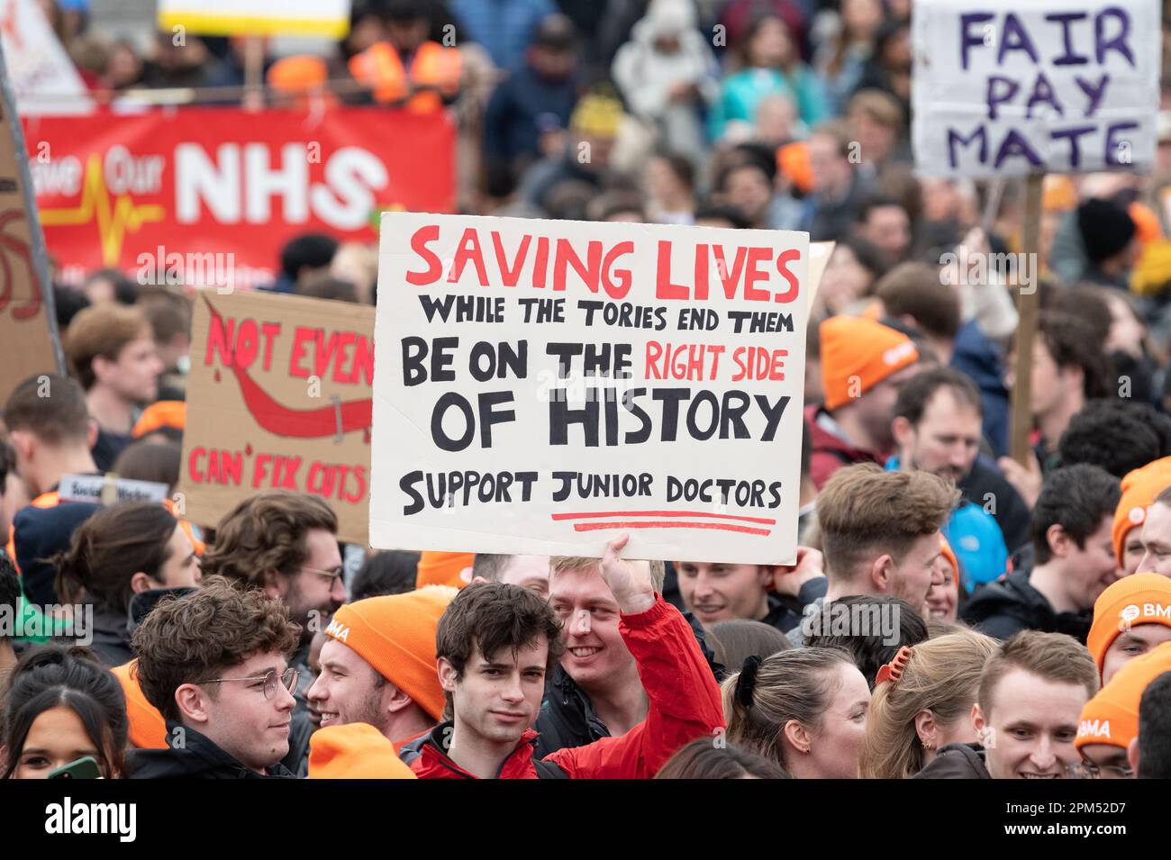 London, UK. 11 April, 2023. National Health Service (NHS) junior ...