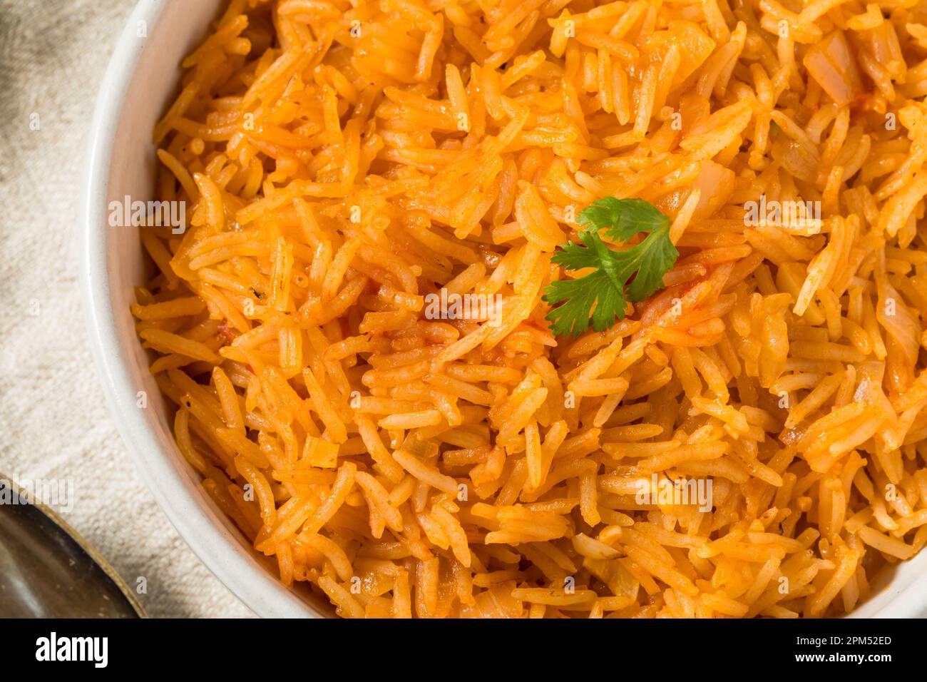 Homemade Organic Mexican Rice with Lime and Tomato Stock Photo - Alamy