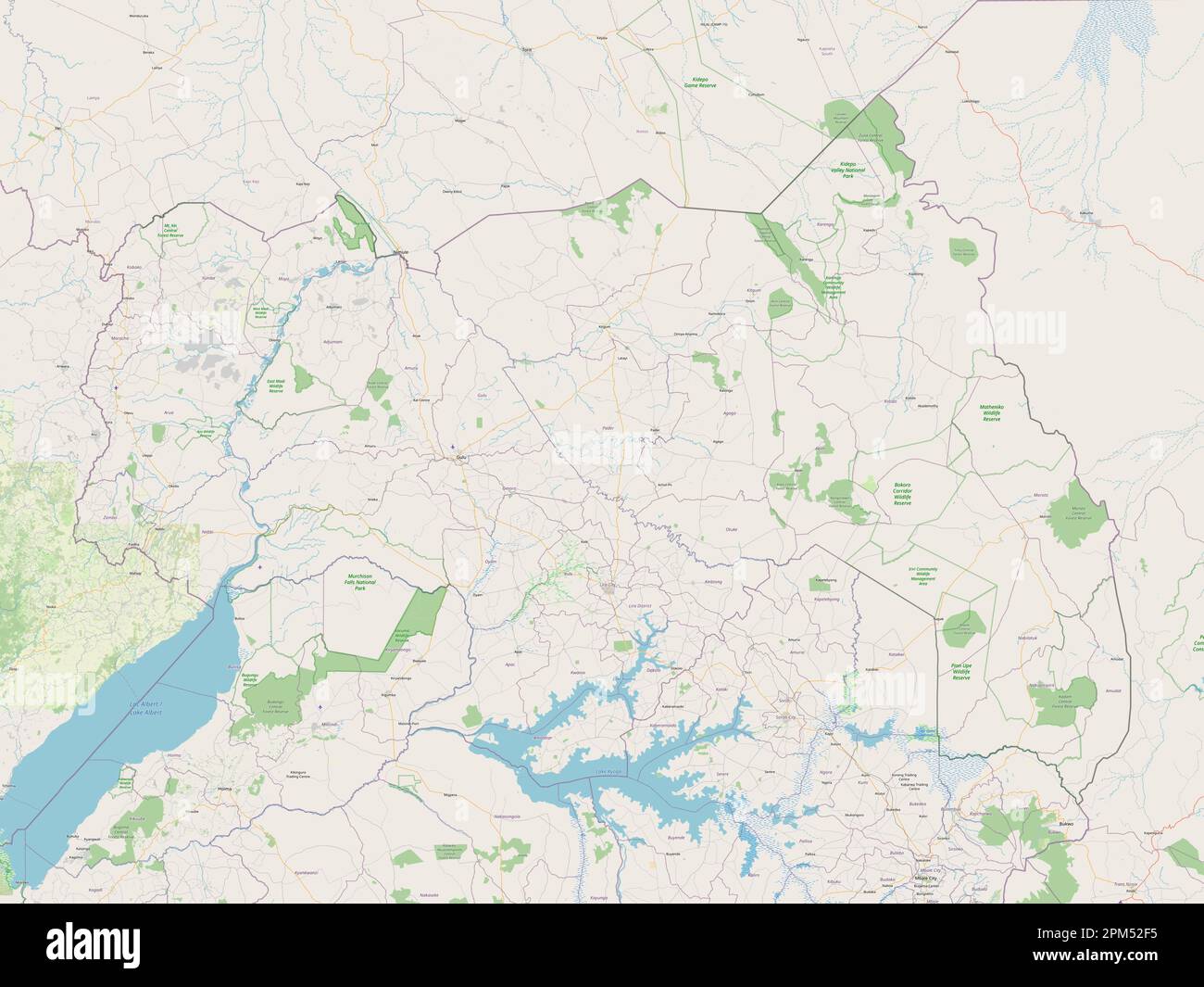 Northern, region of Uganda. Open Street Map Stock Photo - Alamy