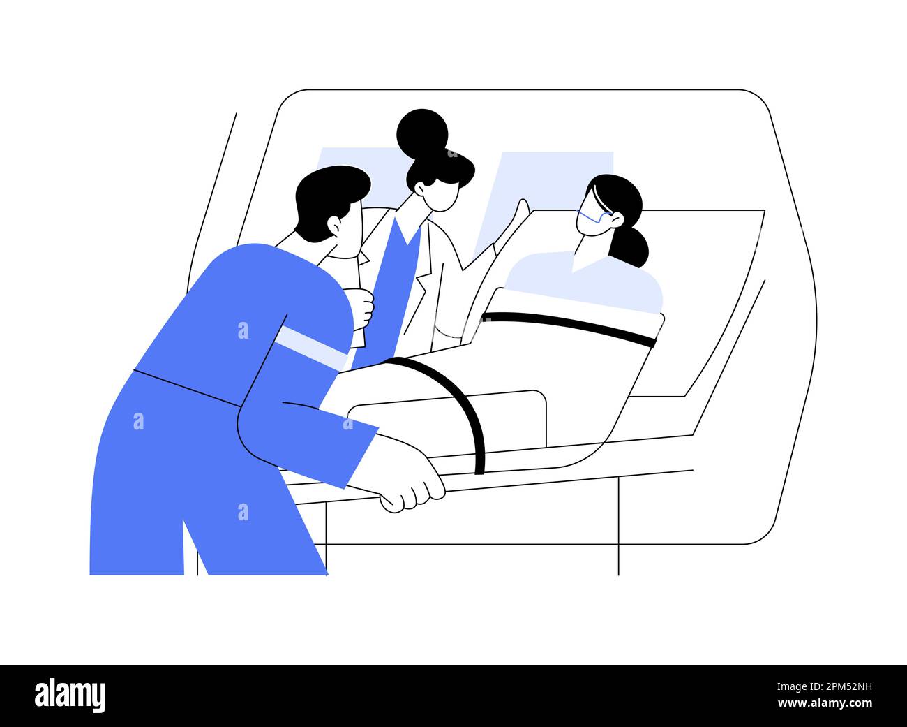 Patient transportation abstract concept vector illustration Stock ...