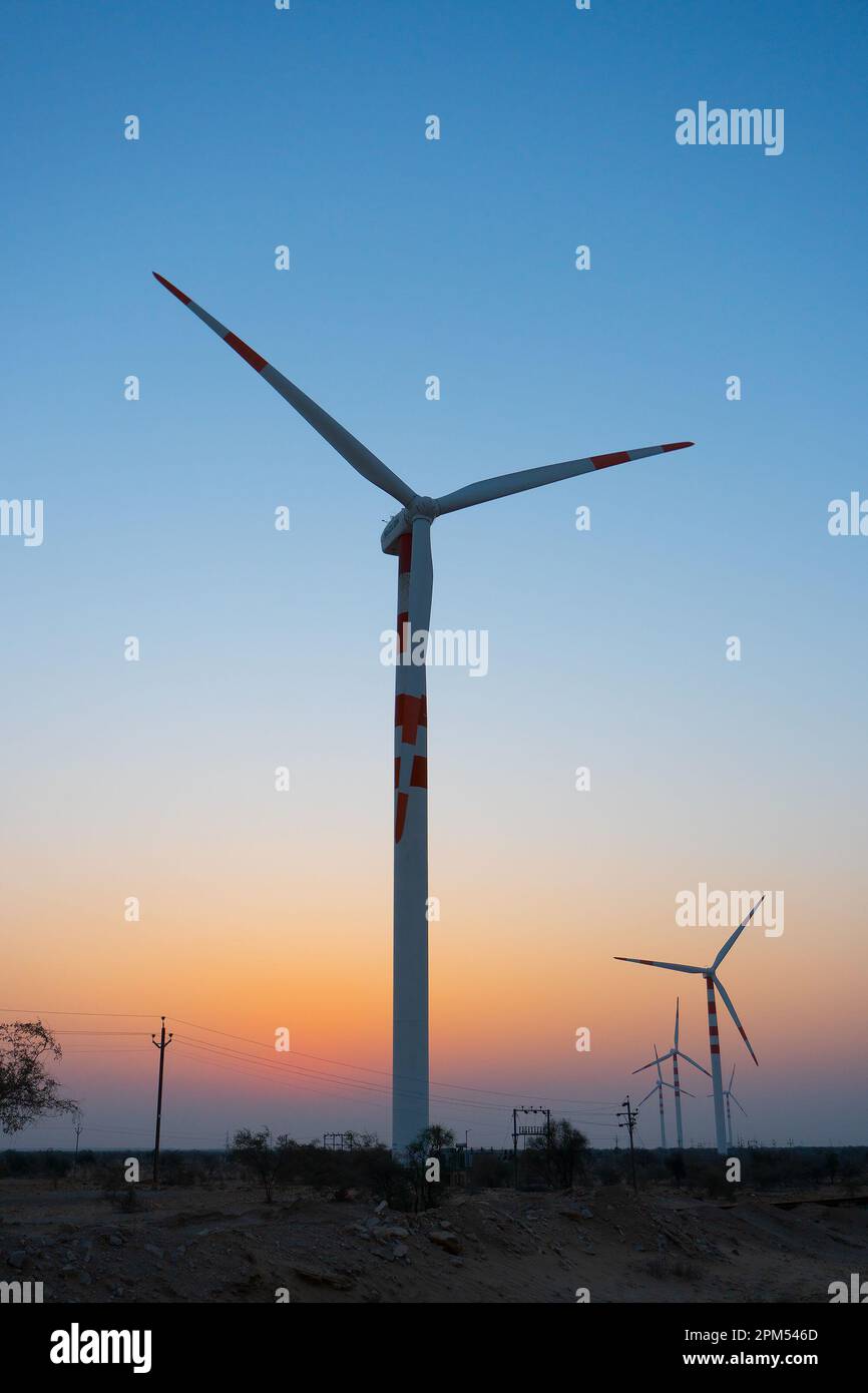 Thar desert, Rajasthan, India - 15.10.2019 : Pre dawn light in desert ...