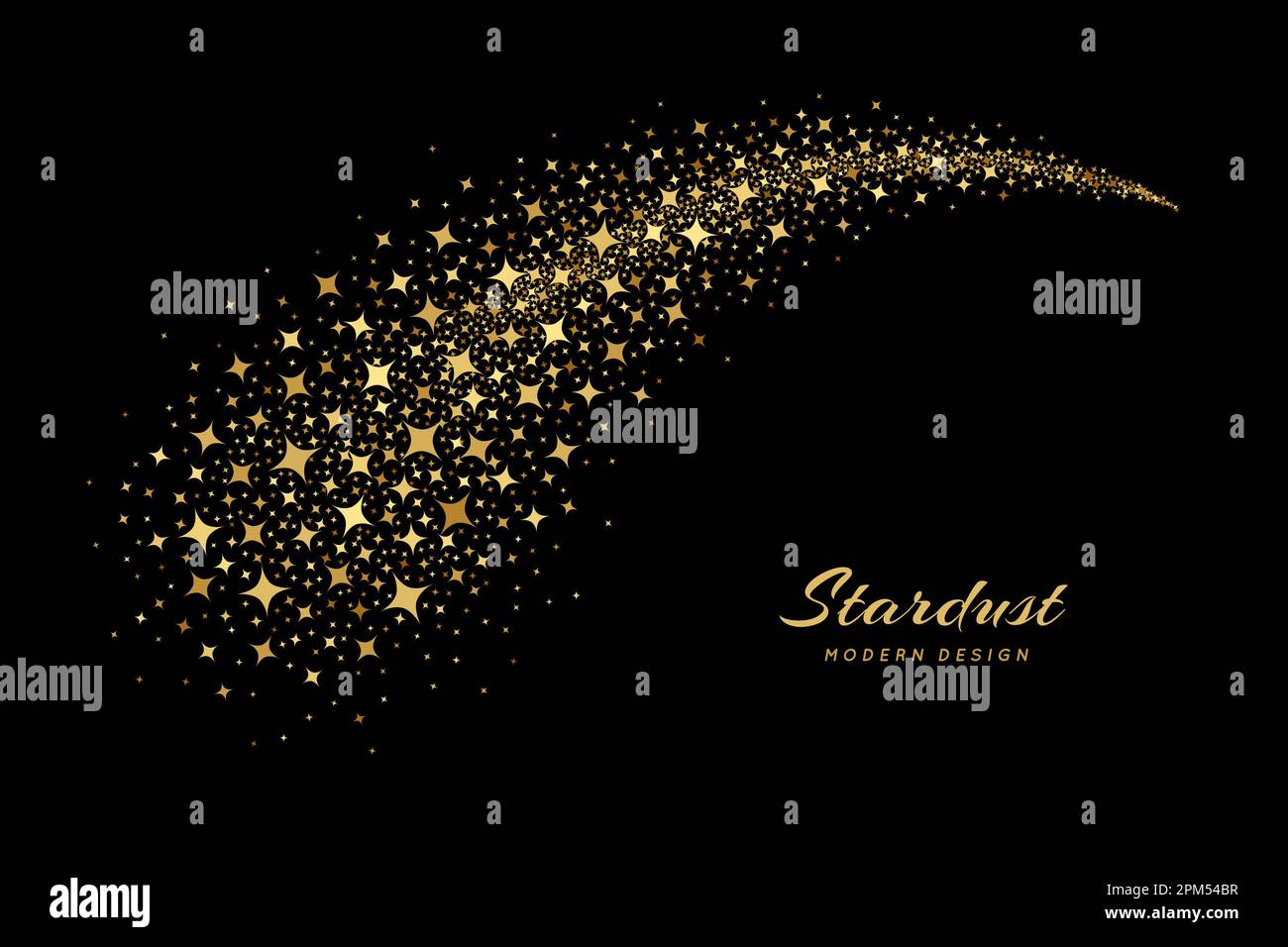 Star gold cluster. Golden shooting. Sparkling stardust. Pattern glitter dust. Trail fall stars ...