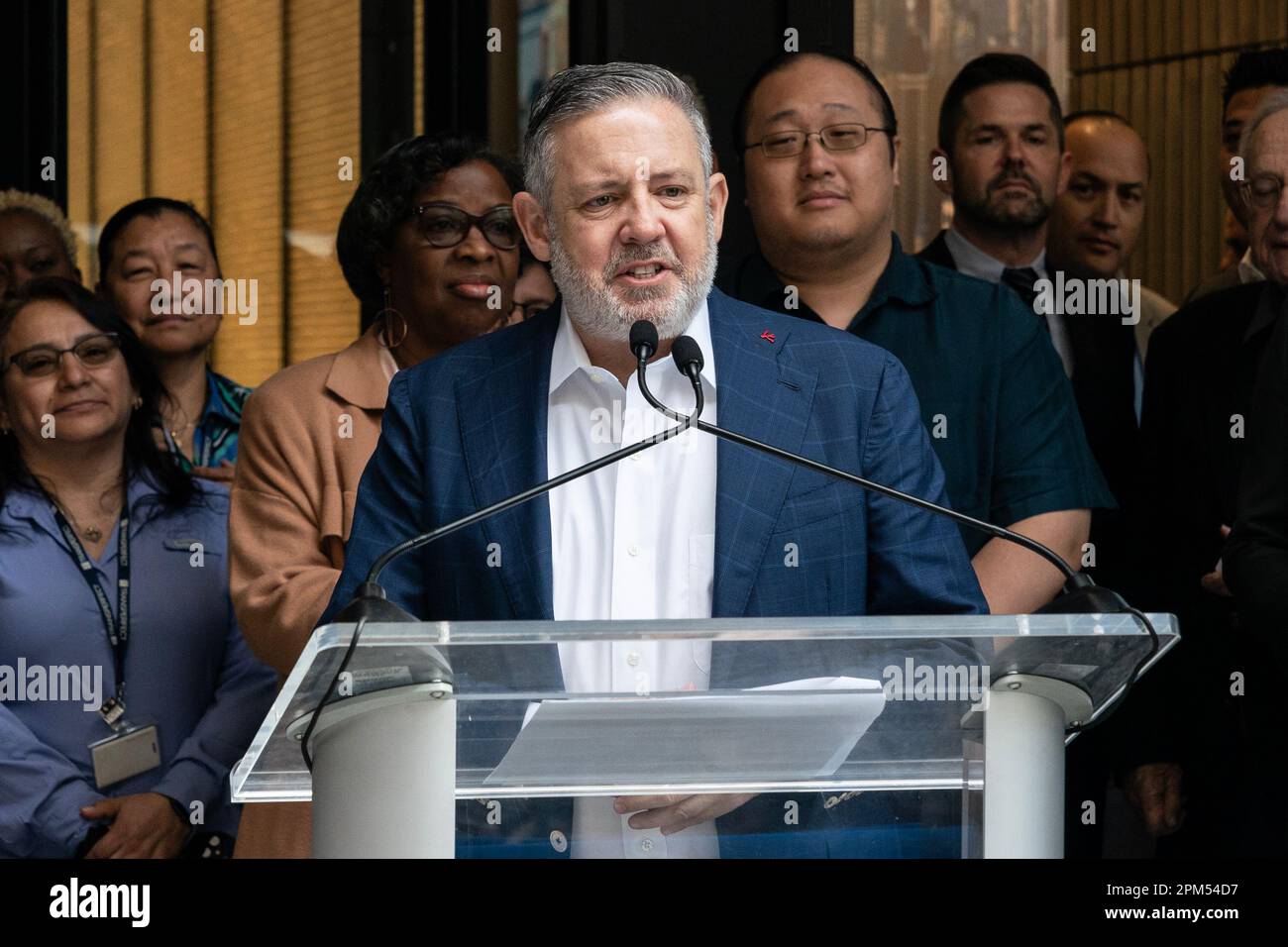 President and CEO Phil Shawe speaks during Grand Opening of ...