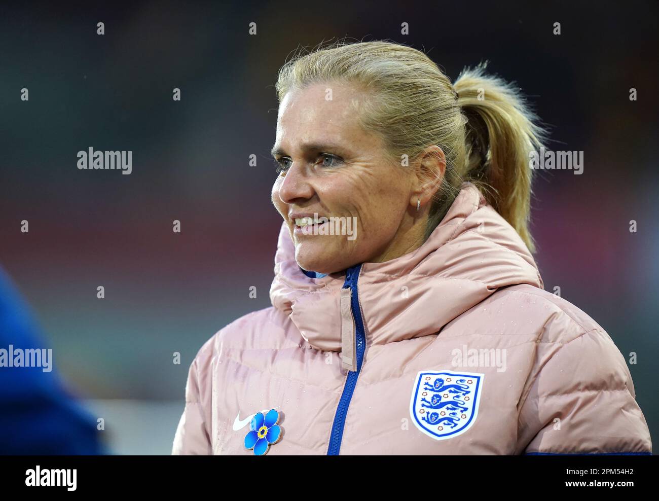 England manager Sarina Wiegman on the pitch before the Alzheimer's ...