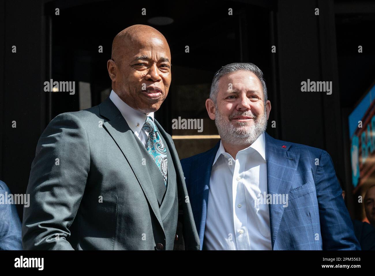 Mayor Eric Adams and President adn CEO Phil Shawe attend Grand Opening ...