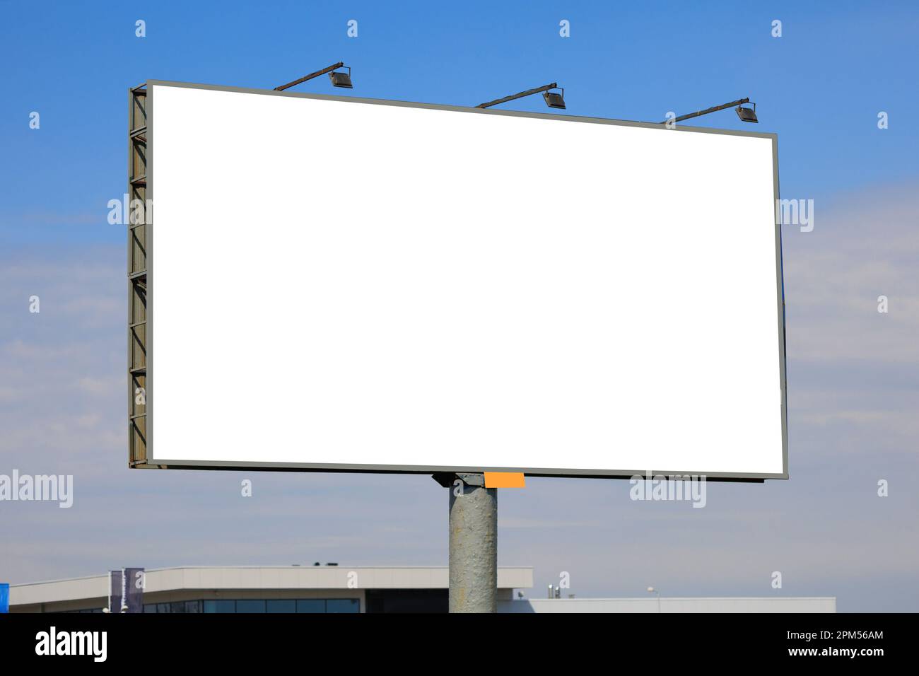 Large white billboards for outdoor advertising along the roads Stock ...