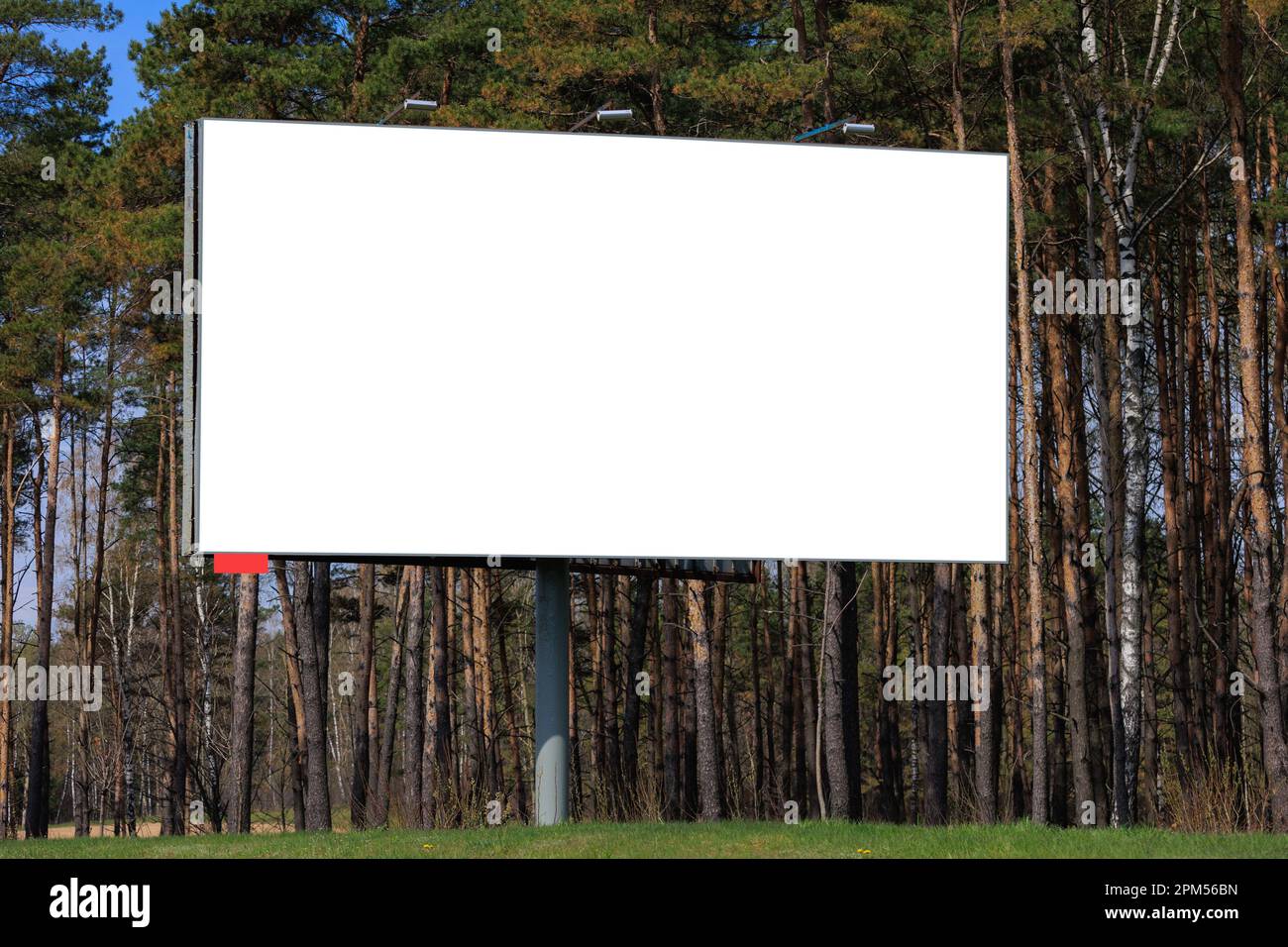 Large white billboards for outdoor advertising along the roads Stock ...