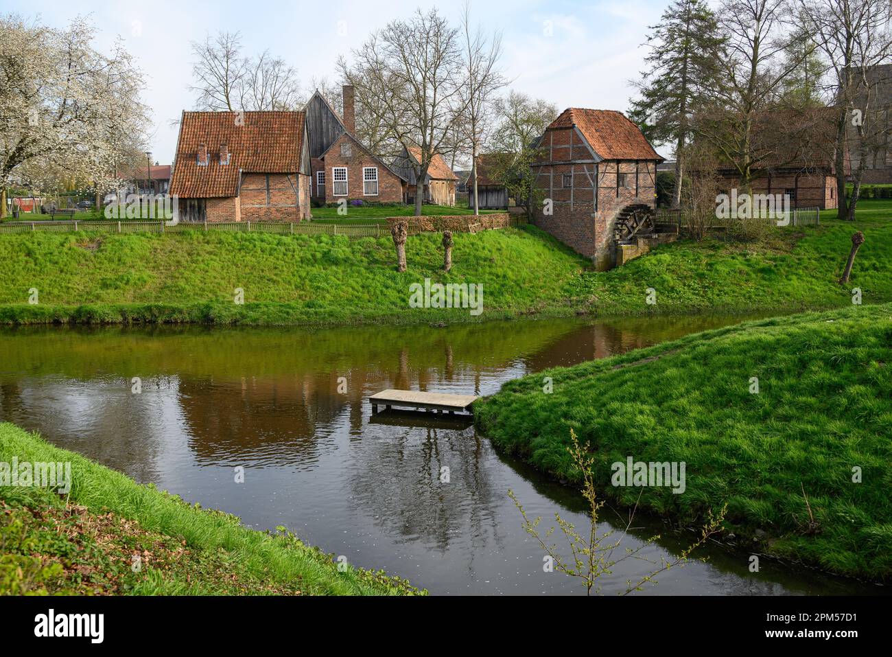 the city of vreden at the berkel river in germany Stock Photo - Alamy