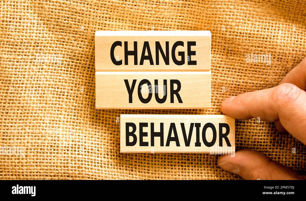 Motivation and Change your behavior symbol. Concept words Change your ...