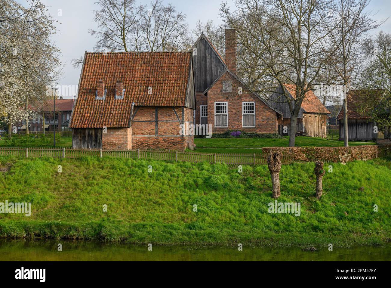 the city of vreden at the berkel river in germany Stock Photo - Alamy