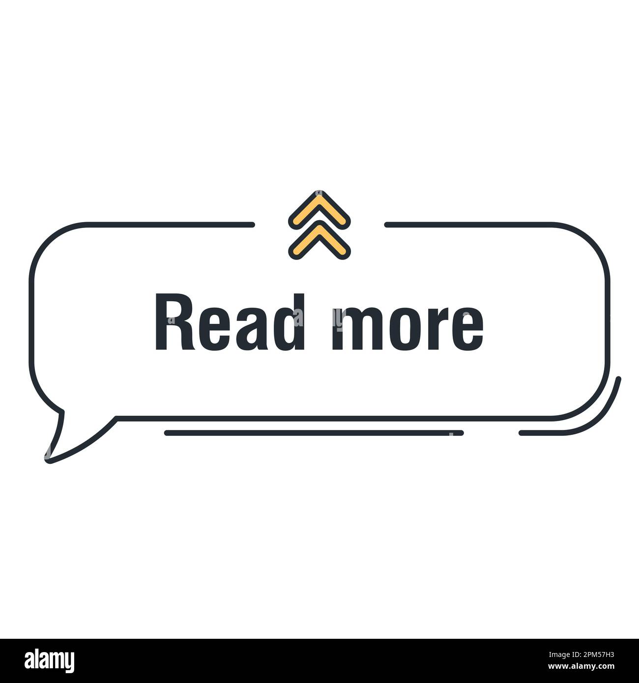 Read more banner design. Design template with message speech bubble and ...