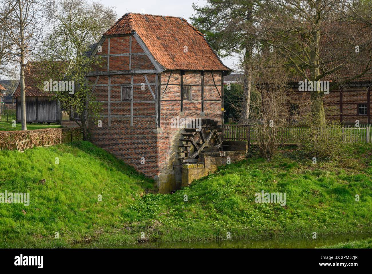 the city of vreden at the berkel river in germany Stock Photo - Alamy