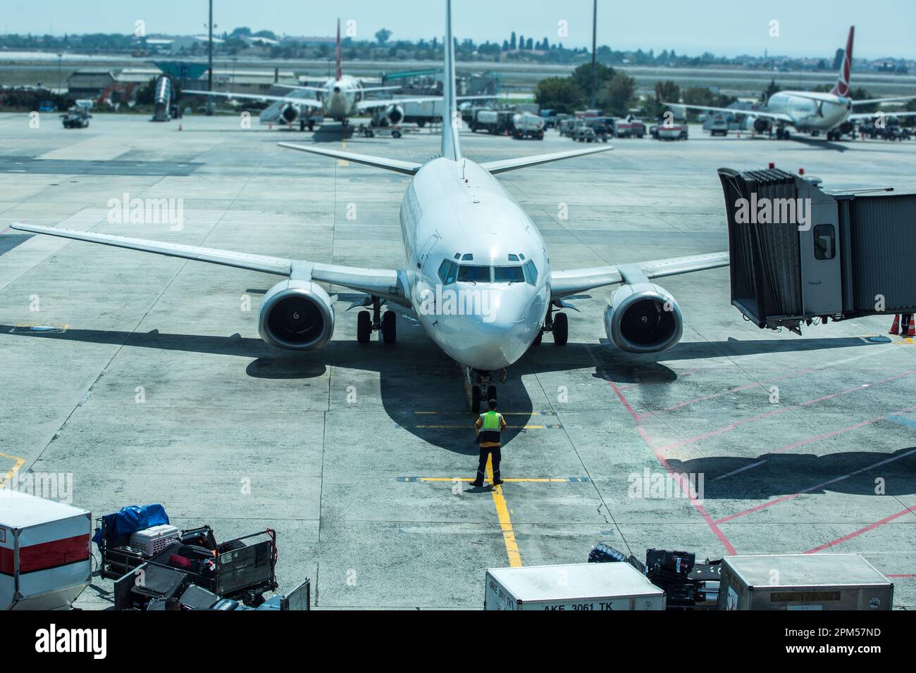 Aircraft at the airport getting ready for flight Stock Photo - Alamy